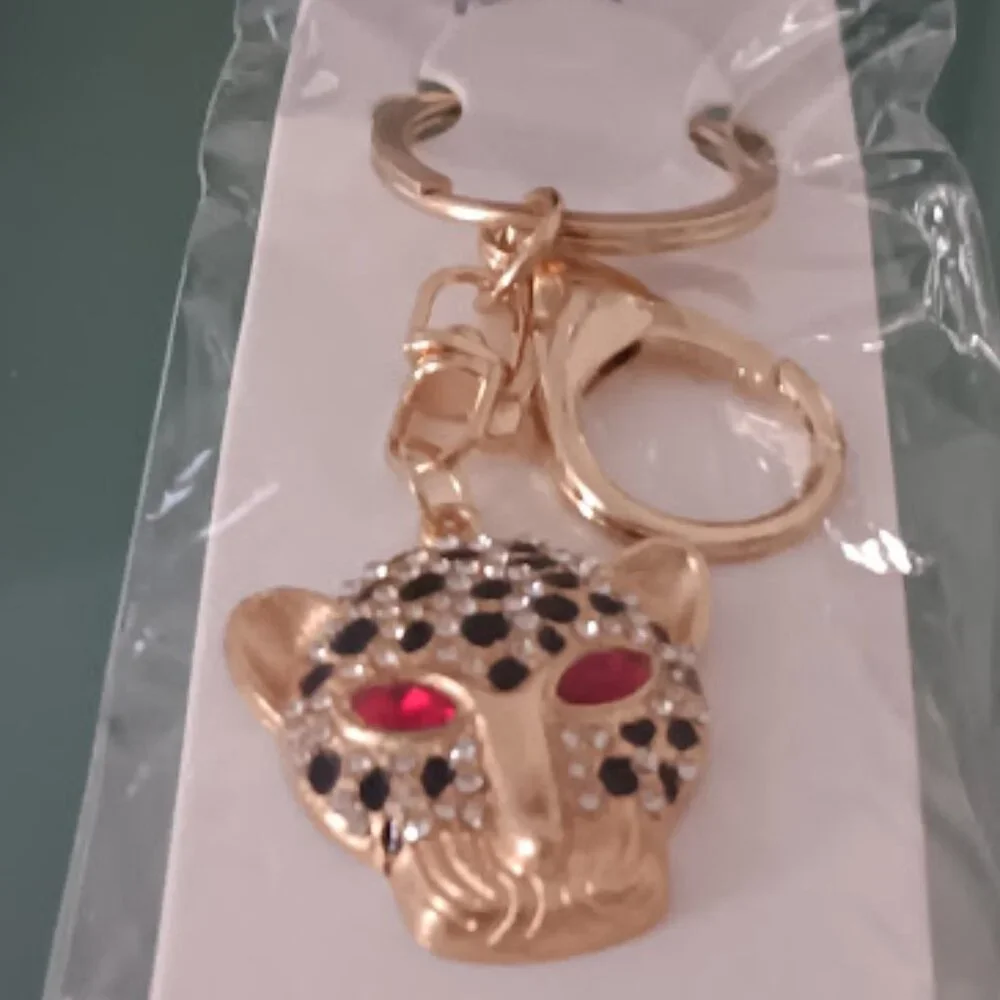 Mint | Accessories | Mint Cheetah Gold Black Enamel Red Clear Crystals ...